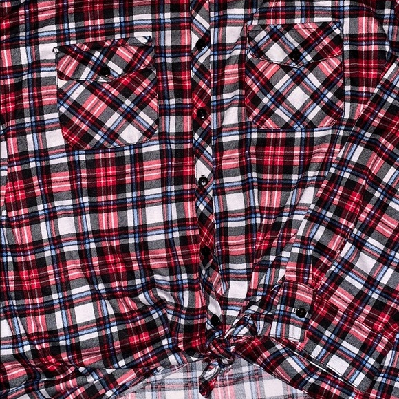 Tops | Multicolored Button Front Flannel Size 3x | Poshmark